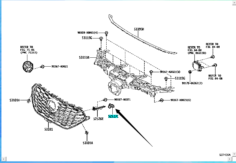 Toyota Highlander Bumper Cover Retainer 52527-02020 – Wantianautoparts